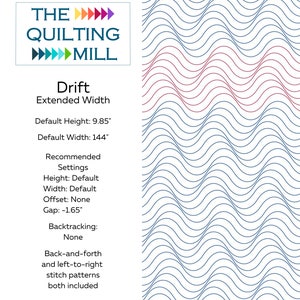 Drift Extended Width - Digital Pantograph | Modern Wave Quilting Design ...