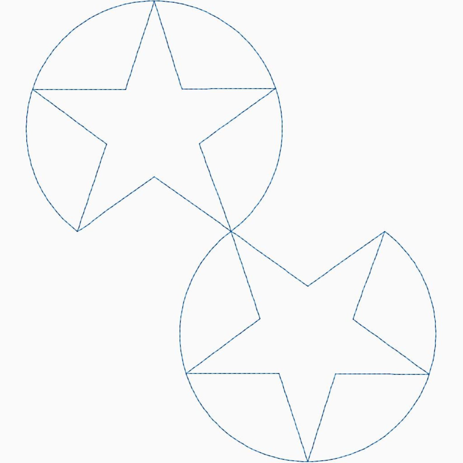 Ribbon Stardigital Longarm Quilting Design for Edge to Edge - Etsy