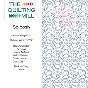Sploosh - Digital Longarm Pantograph | Fun Swirl Teardrop Quilting ...