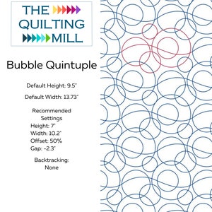 Bubble Quintuple - Digital Longarm Quilting Design for Edge to Edge Pantograph - Etsy