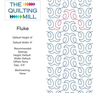 Fluke - Digital Longarm Quilting Design for Edge to Edge Pantograph - Etsy