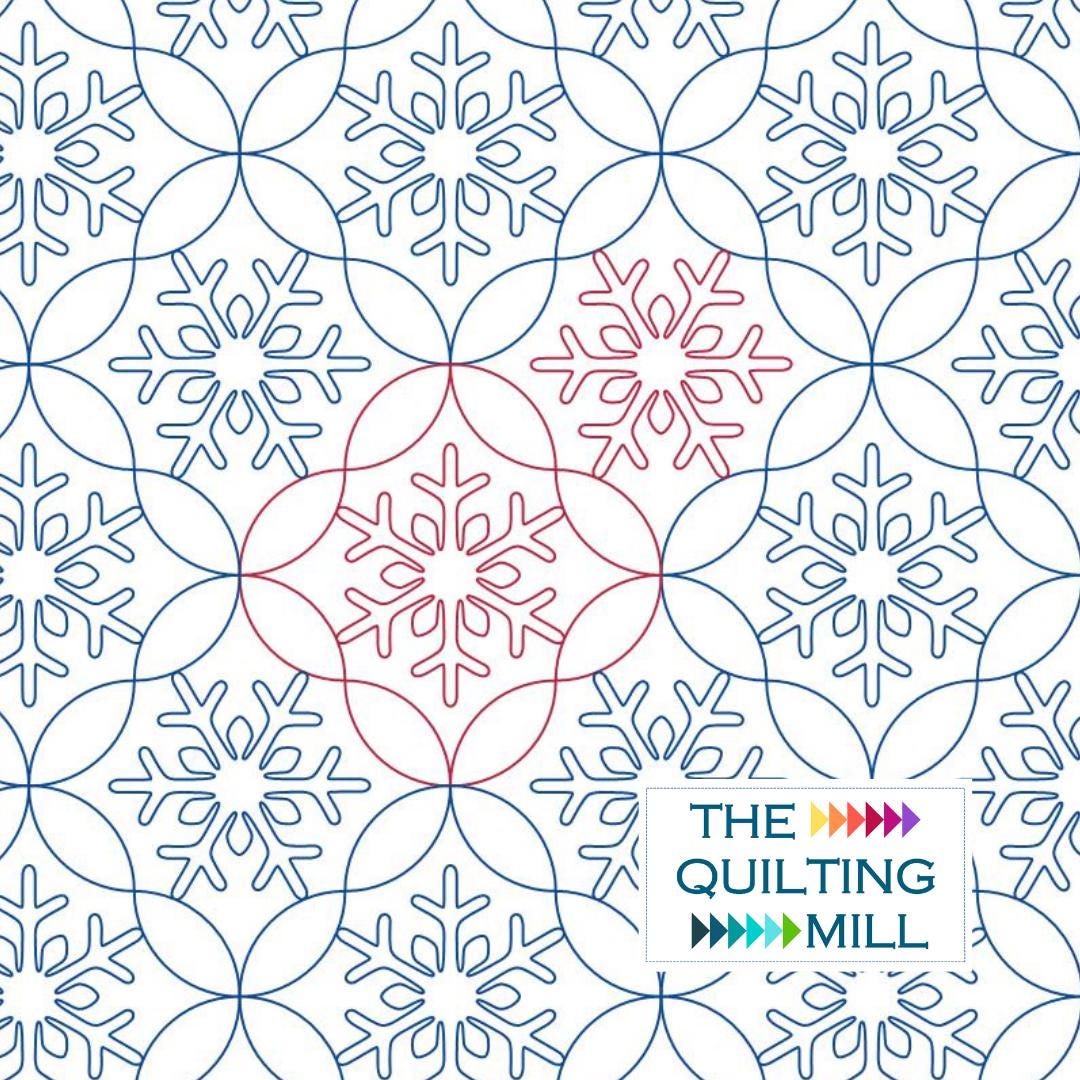 Peeling Snowflakes - Digital Longarm Pantograph | Holiday Snowflake Quilting Design, Seamless ...