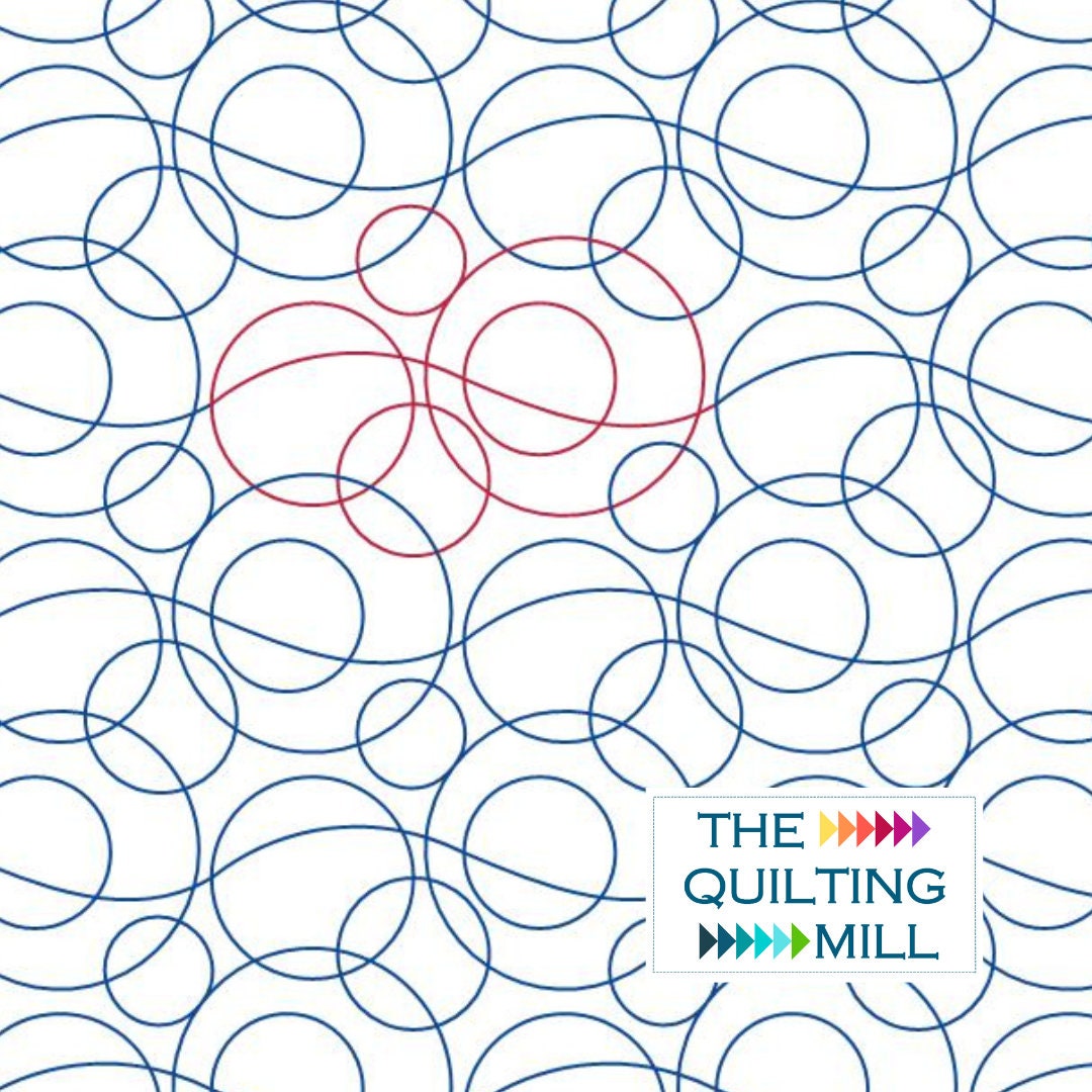 Bubble Quintuple - Digital Longarm Quilting Pantograph | Fun Bubble ...