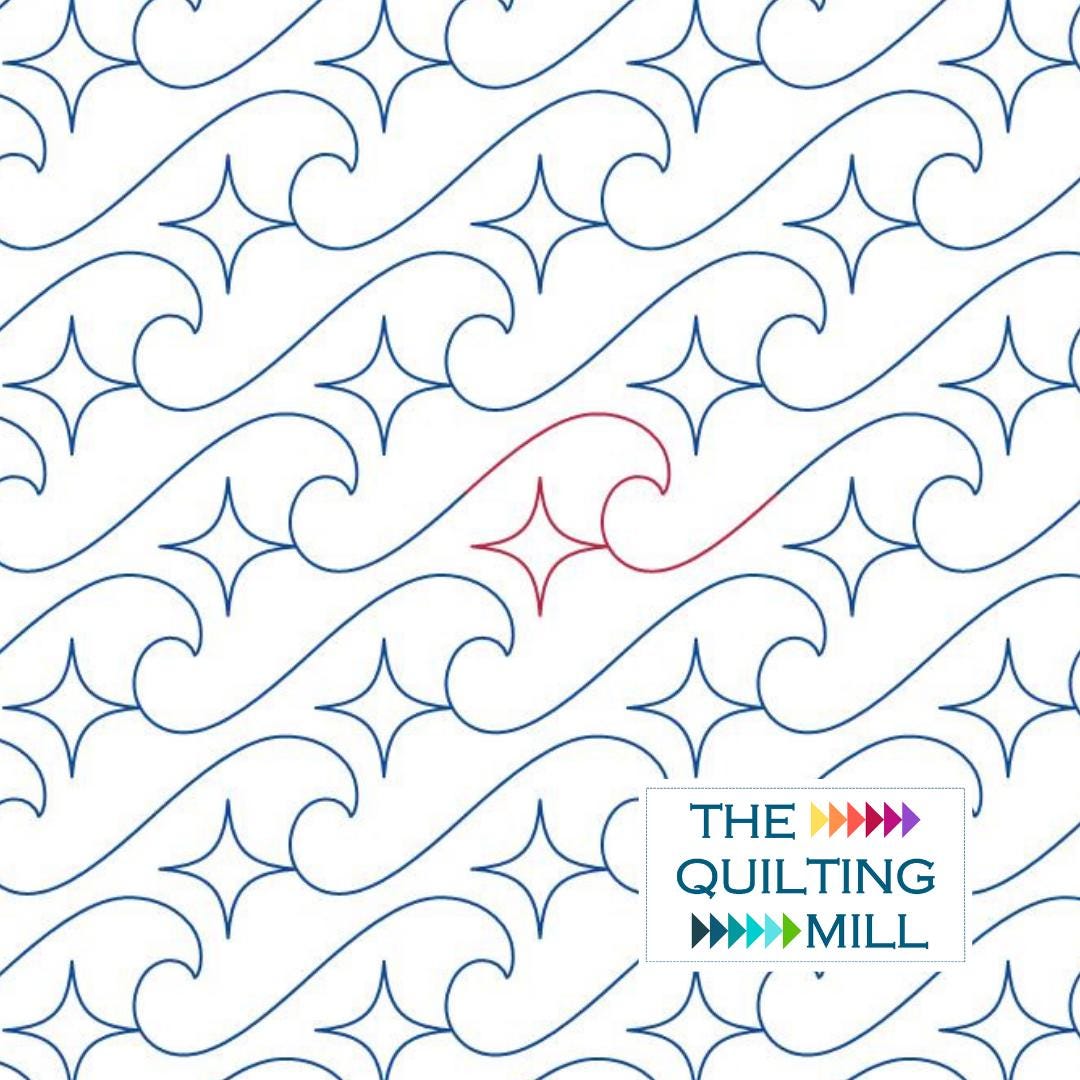 Sparkling Wave - Quilting Pantograph | Longarm Digital Quilt Pattern ...