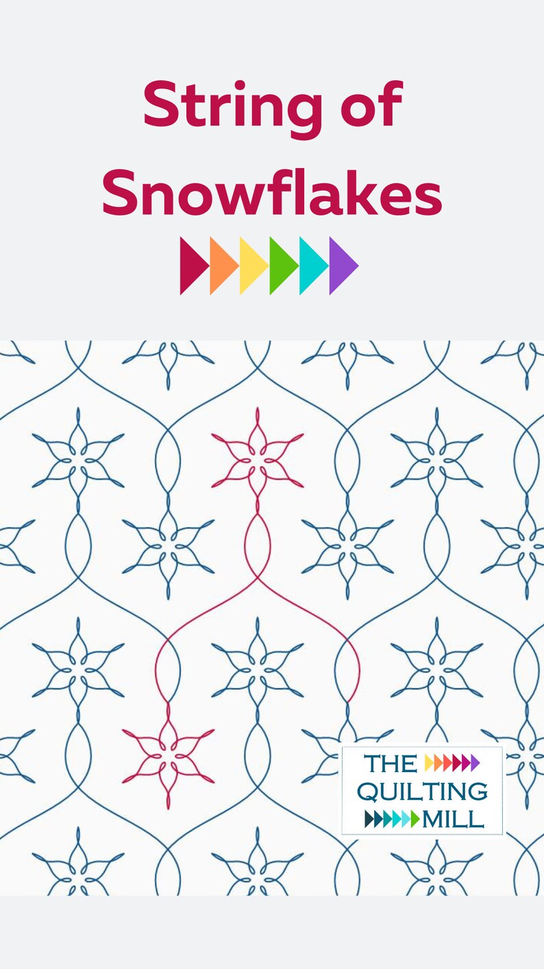 String of Snowflakes - Christmas Digital Pantograph |, Elegant ...