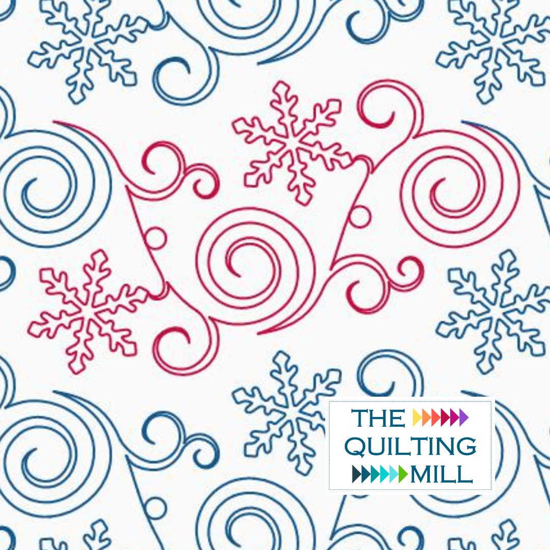 Snow Blitz - Holiday Digital Pantograph | Seamless E2E Quilting Design ...