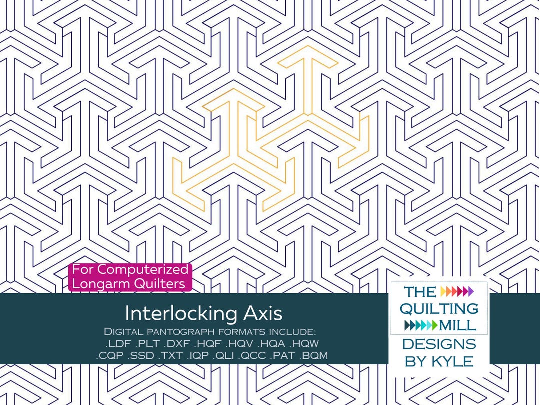 Interlocking Axis - Digital Longarm Quilting Design for Edge to Edge Pantograph - Etsy