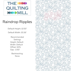 Raindrop Ripples - Digital Longarm Design | Gentle Bubble Quilting ...