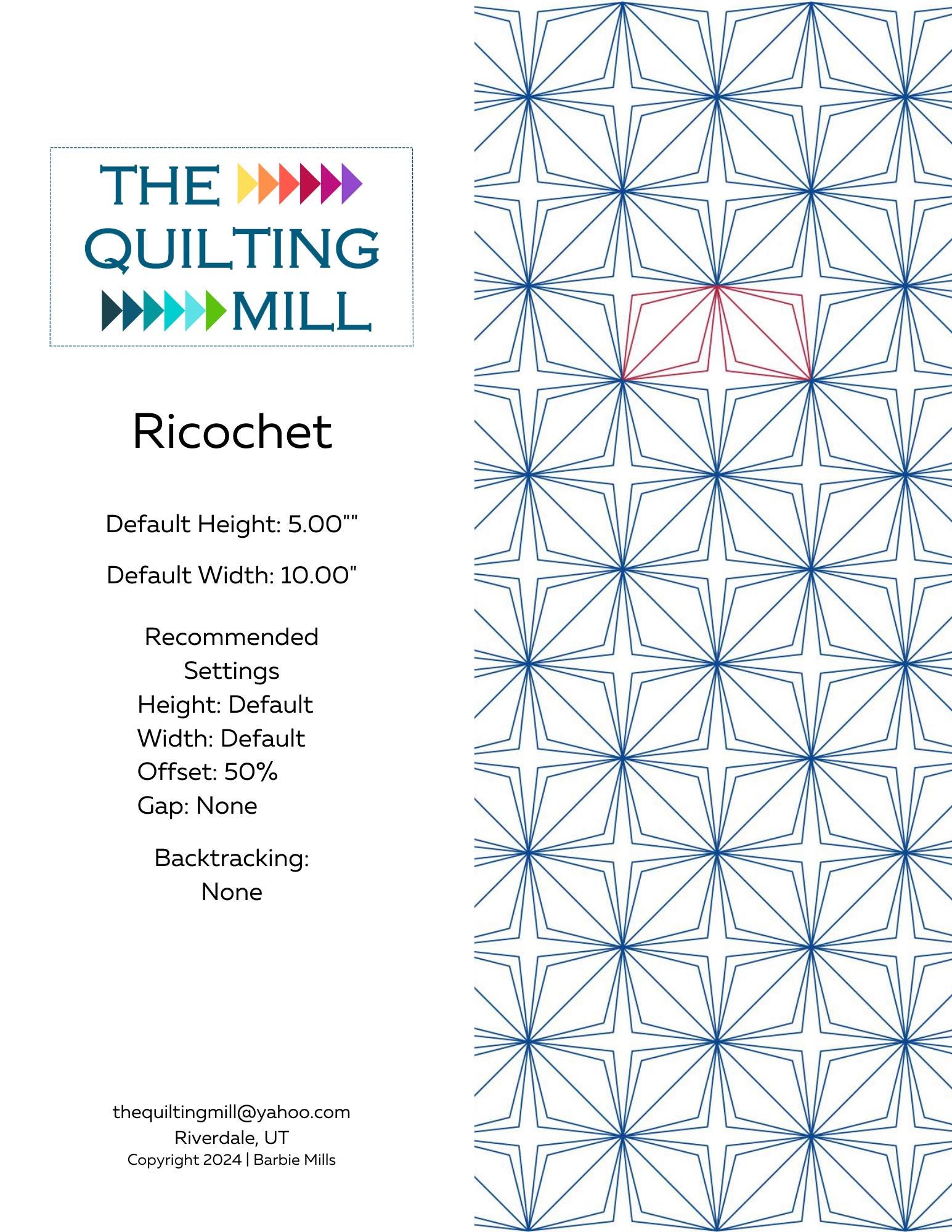 Ricochet - Digital Pantograph | Longarm Quilting Pattern | Modern ...