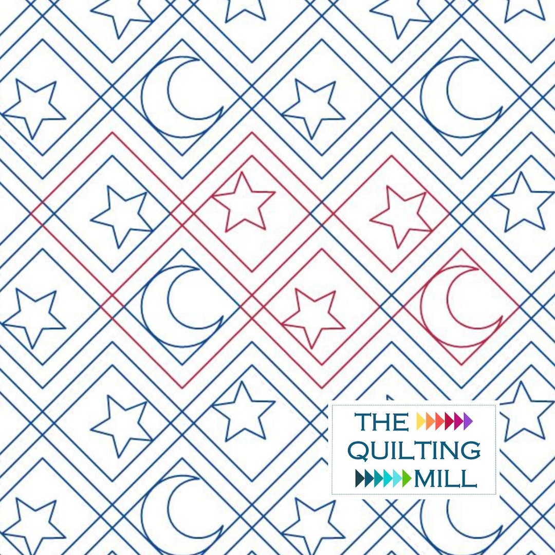 Starry Night Plaid Digital Longarm Quilting Design For Edge To Edge 3363