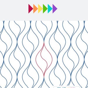 UFO - Digital Quilting Design | Smooth Wave Pantograph for Longarm Quilting | E2E Digital Quilt ...