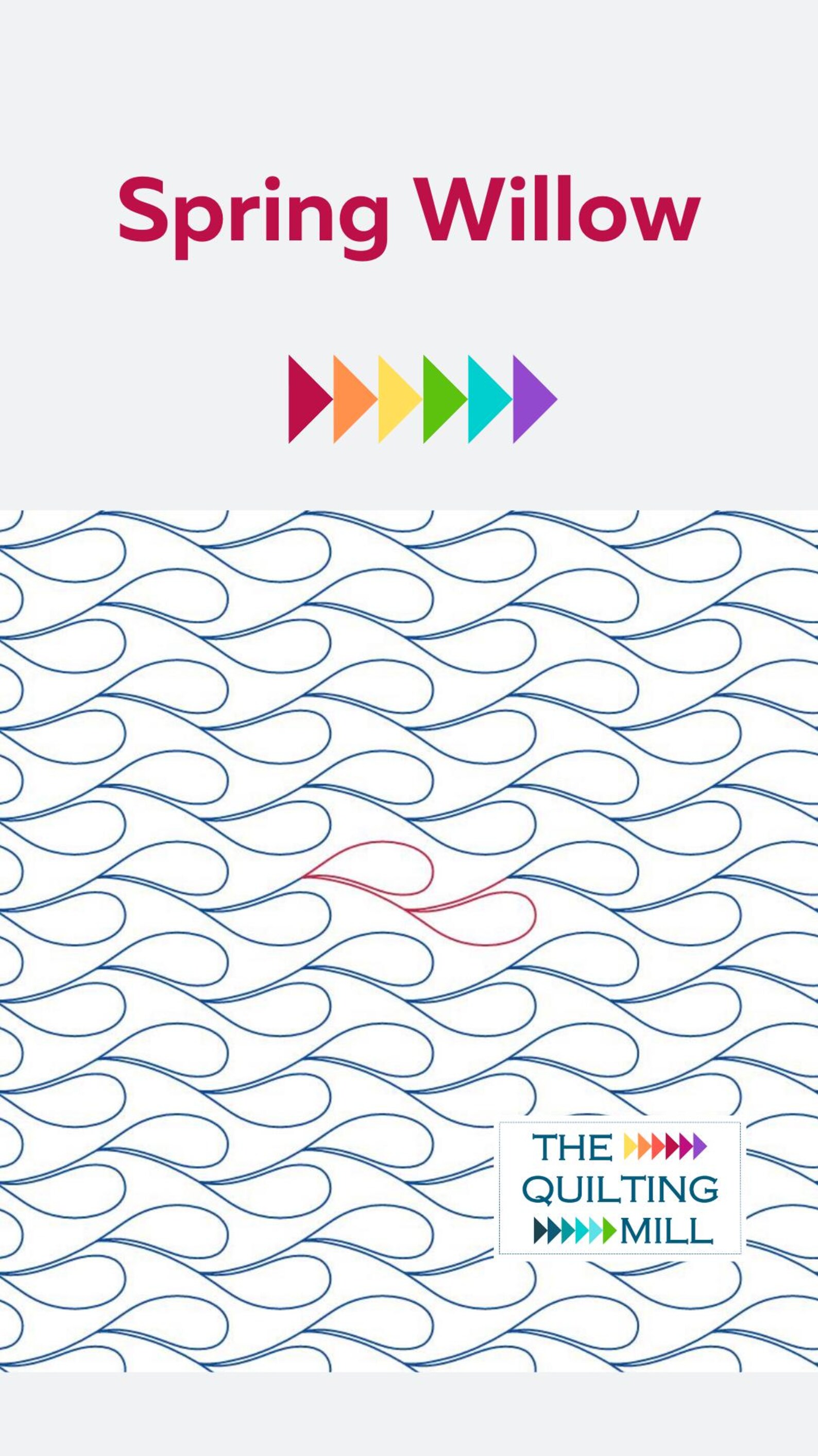 Spring Willow – Digital Longarm Quilting Pantograph | Gentle Curves ...