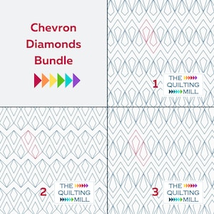 Chevron Diamonds Bundle - Digital Longarm Quilting Design for Edge to ...