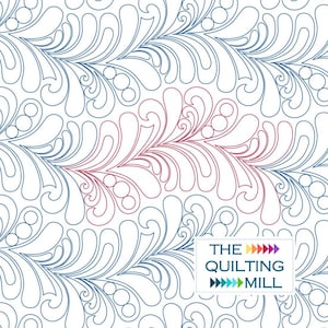 Resplendent - Digital Longarm Quilting Design | Feather Plume ...