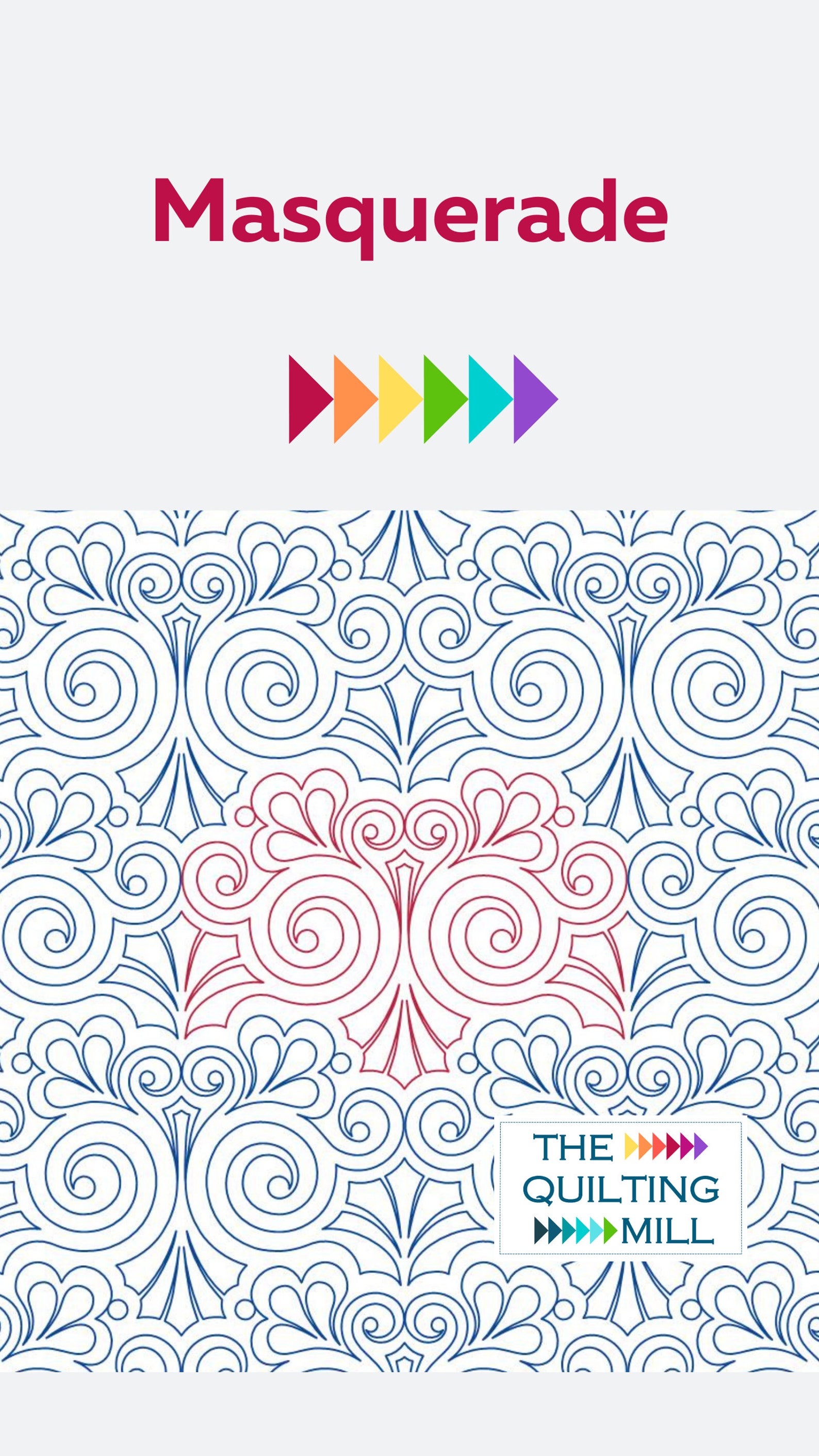 Masquerade - Digital Quilt Pantograph | Elegant Scroll Pattern for ...