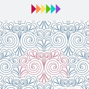 Masquerade - Digital Quilt Pantograph | Elegant Scroll Pattern for ...