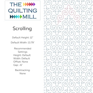 Scrolling Digital Quilting Design for Edge to Edge Longarm Quilting ...