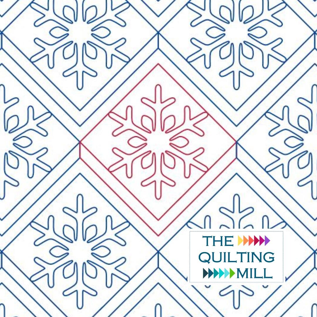 Snowflake Tiles - Digital Pantograph | Holiday Quilting Design, E2E Digital Quilt Pattern for ...