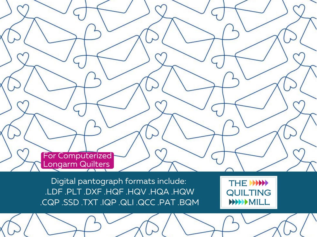 Love Letters - Digital Longarm Quilting Design for Edge to Edge ...