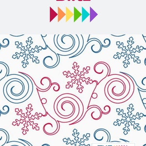 Snow Blitz - Digital Quilt Pantograph | Christmas Longarm Quilting ...