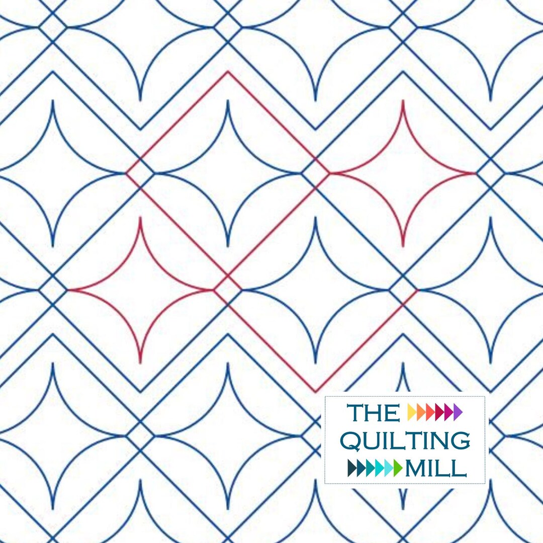 Twinkle Squares - Digital Longarm Quilting Design | Star Geometric ...