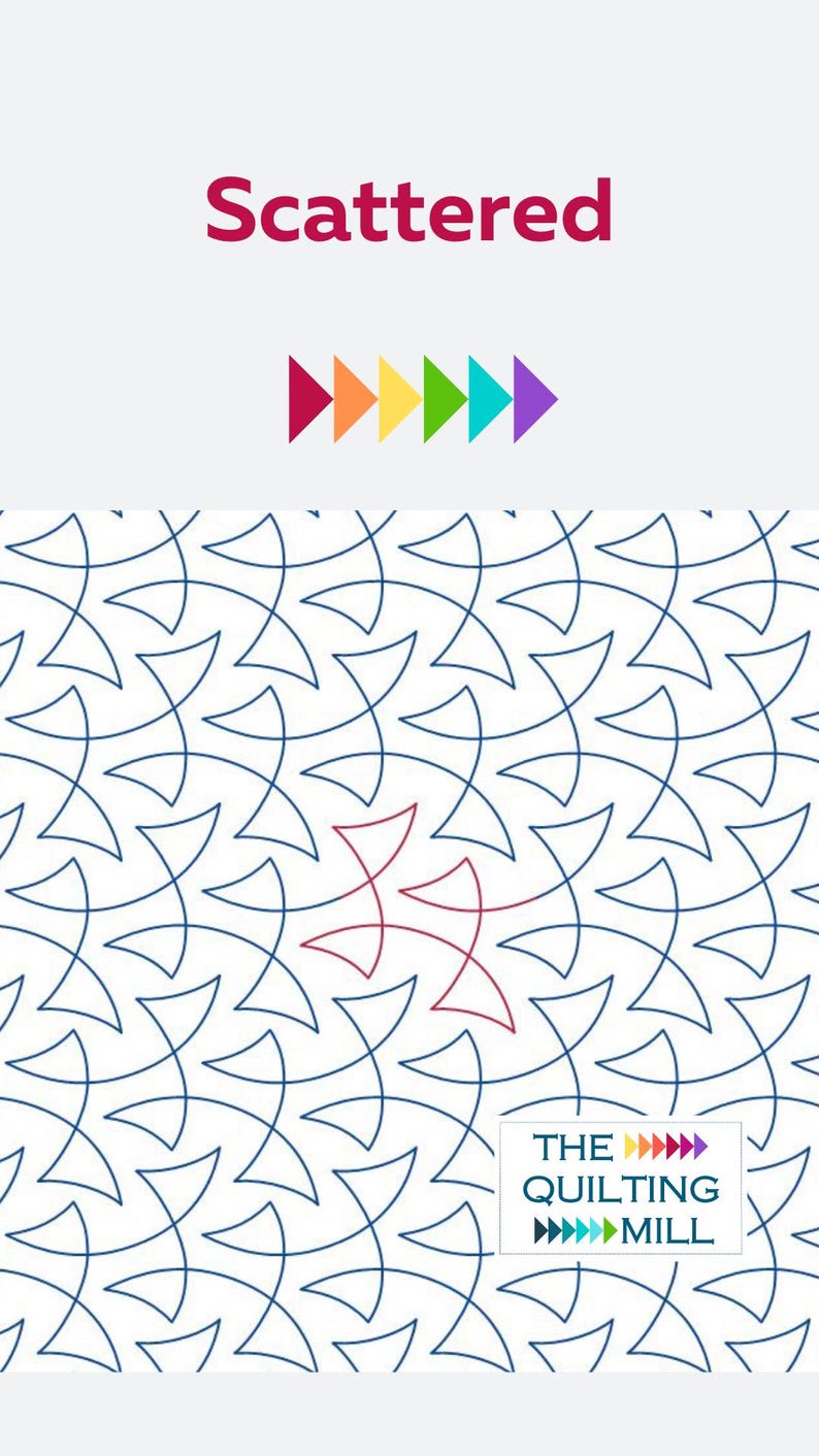 Scattered Self-print Paper Pantograph | Geometric Edge-to-edge Quilting ...