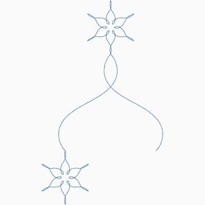 String of Snowflakes - Christmas Digital Pantograph |, Elegant Snowflake Design for Quilting ...