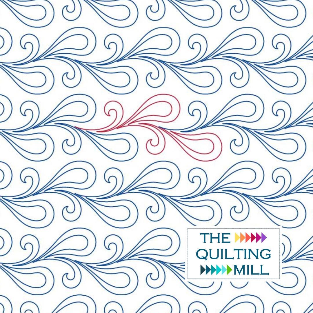 Misty Paisley - Swirl Quilting Pantograph | Digital Longarm Pattern | Elegant Paisley Design - Etsy