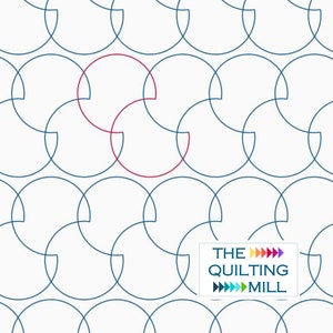 Partial Eclipse - Digital Longarm Quilting Design for Edge to Edge Pantograph AND Embroidery ...