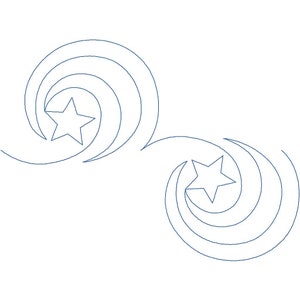 Starry Night Swirl - Digital Longarm Quilting Design for Edge to Edge ...