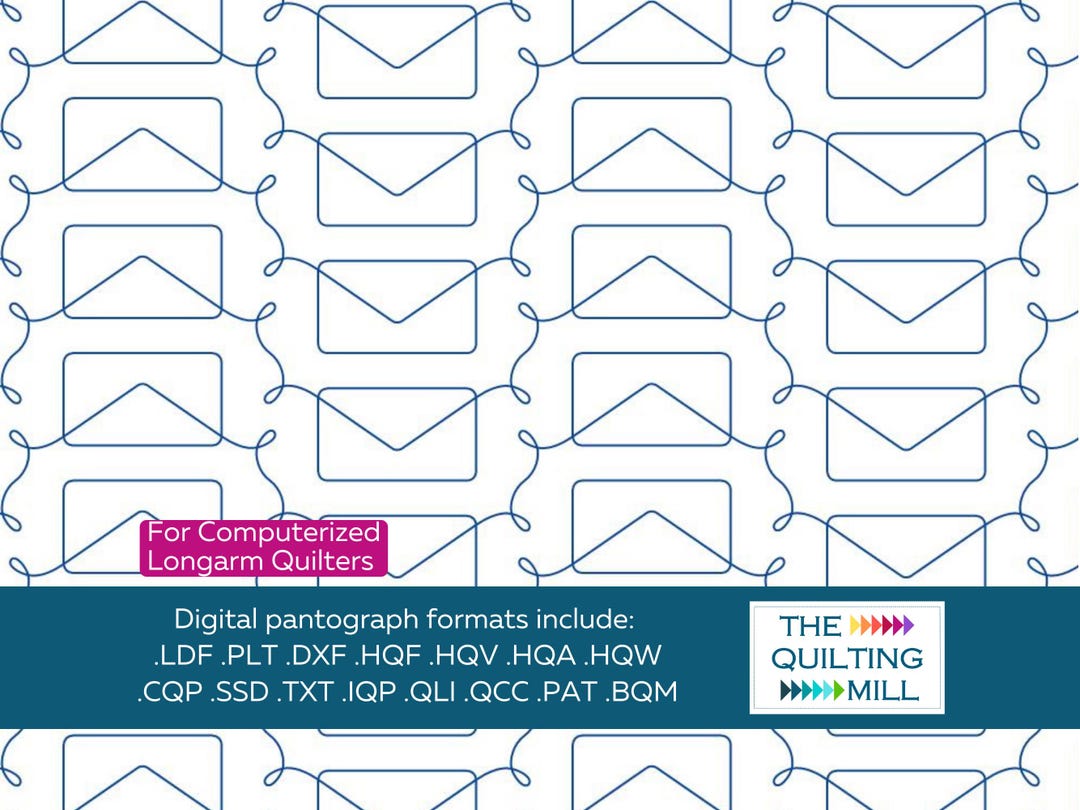 Loop Letters Simple - Digital Longarm Quilting Design for Edge to Edge ...