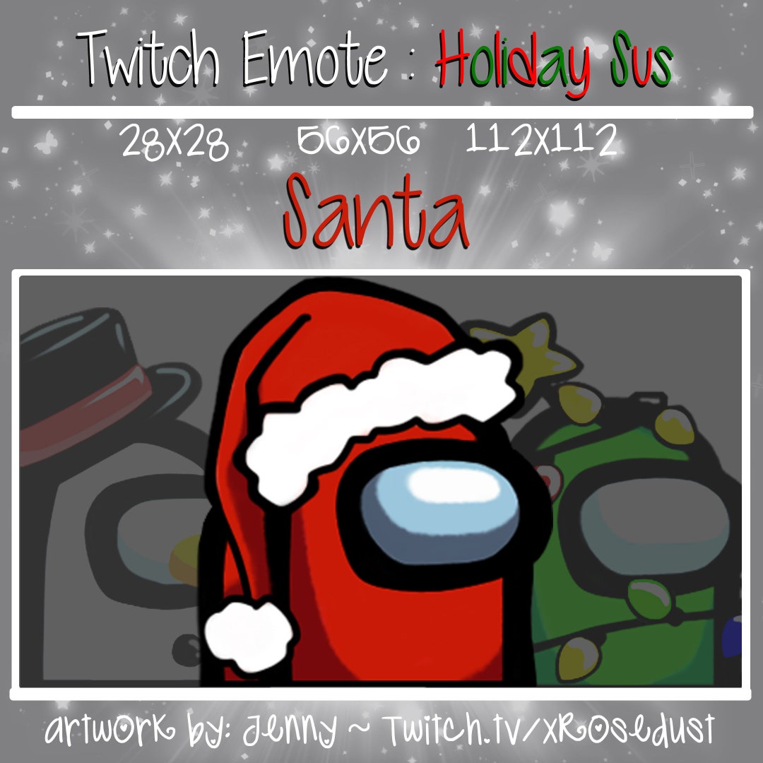 Twitch Emote : Holiday Red Sus; Santa - Etsy