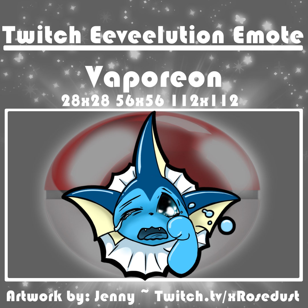 Twitch Emote - Sad Vaporeon - Etsy
