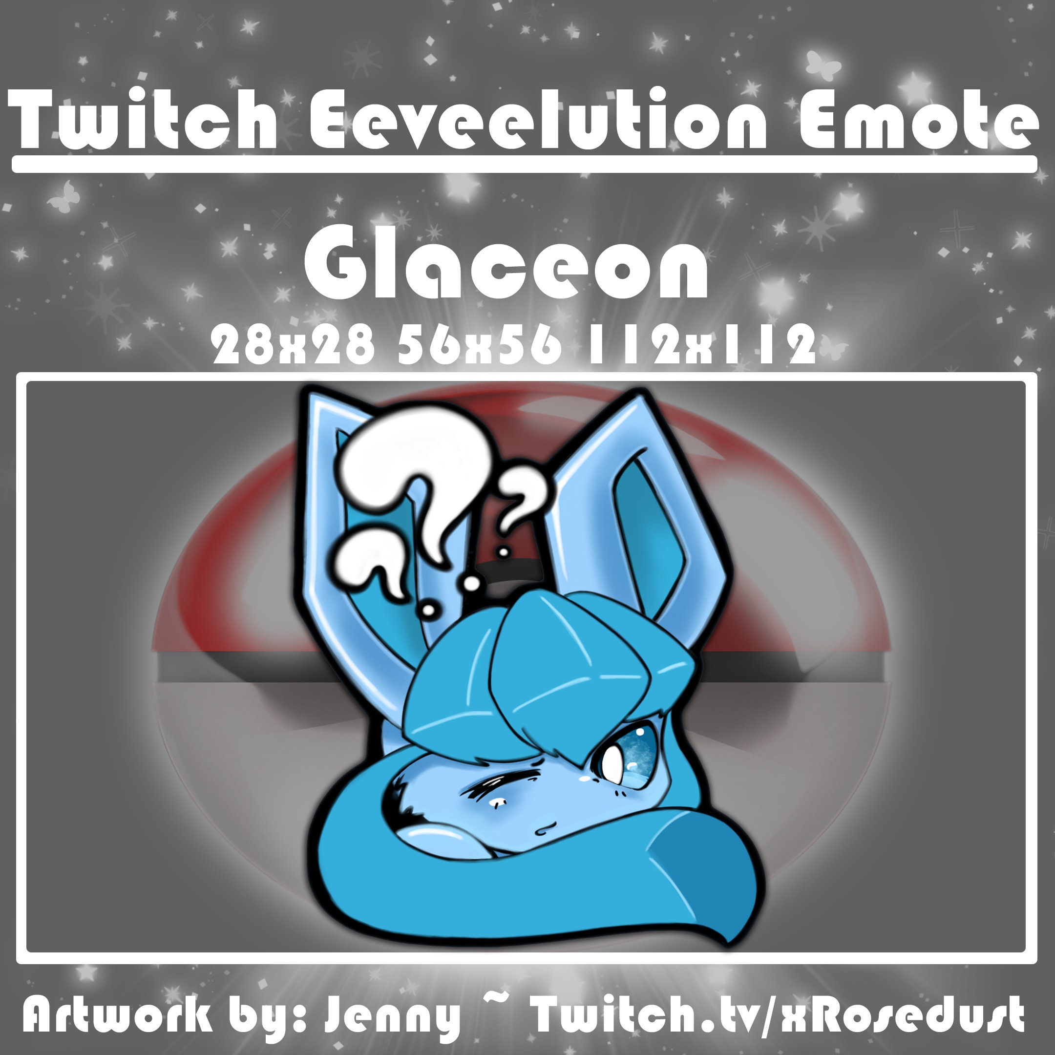 Twitch Emote Glaceon wut - Etsy