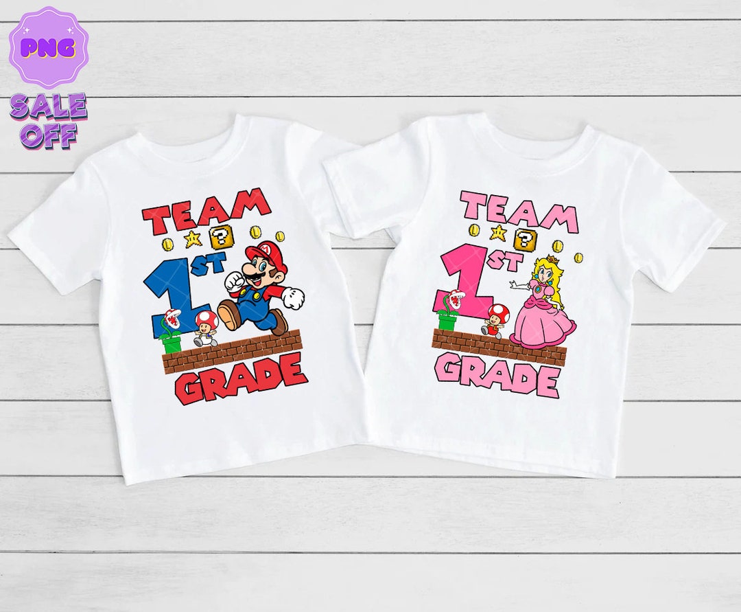 Custom Team 1st Grade Mario Png Super Mario First Grade - Etsy Portugal