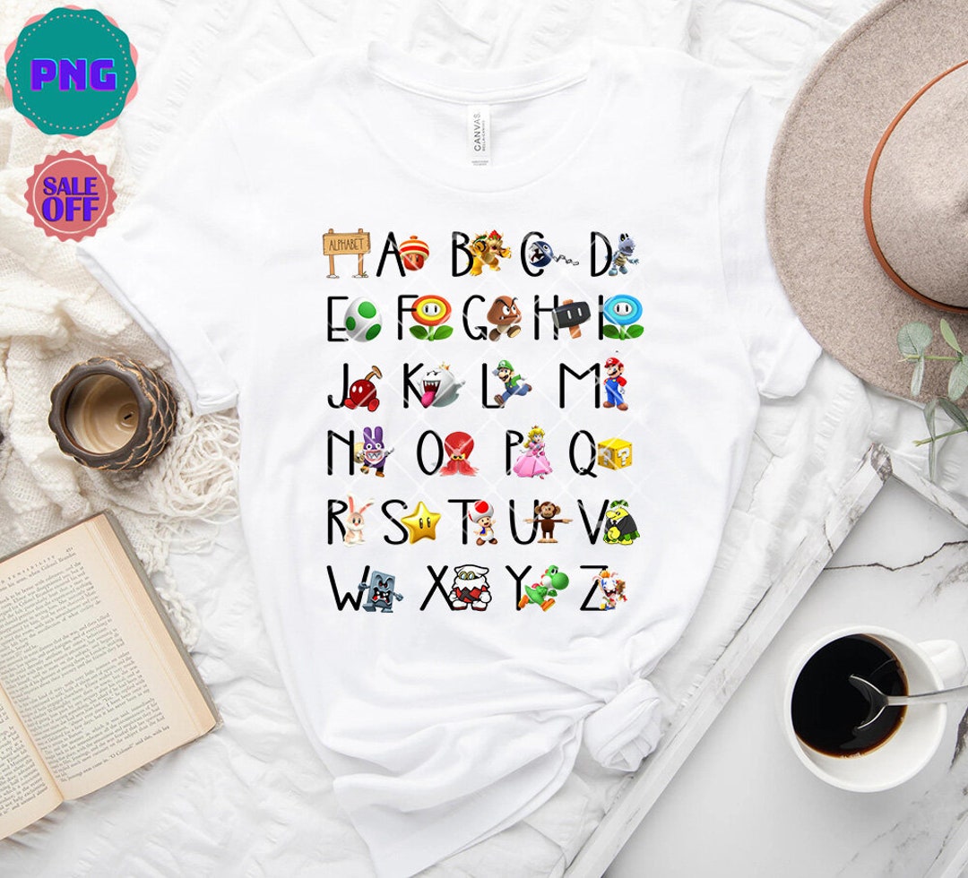 Mario Alphabet Png Mario ABC Nursery Png Super Mario Back to - Etsy UK