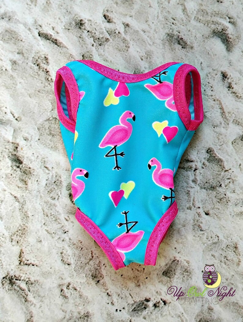 Doll Bathing Suit Swimsuit Flamingo Pattern Fits A Girl | Etsy