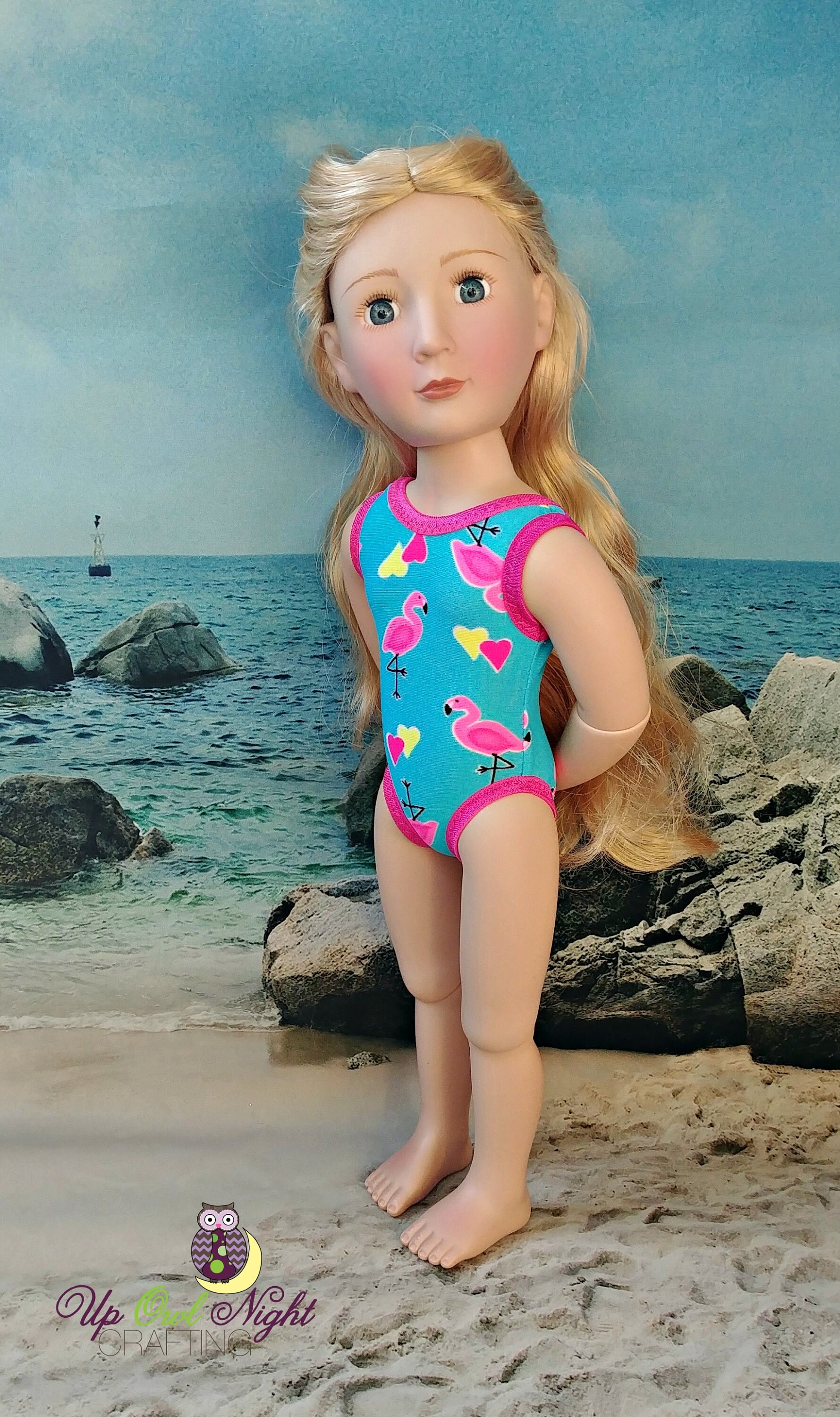 Doll Bathing Suit Swimsuit Flamingo Pattern Fits A Girl - Etsy UK