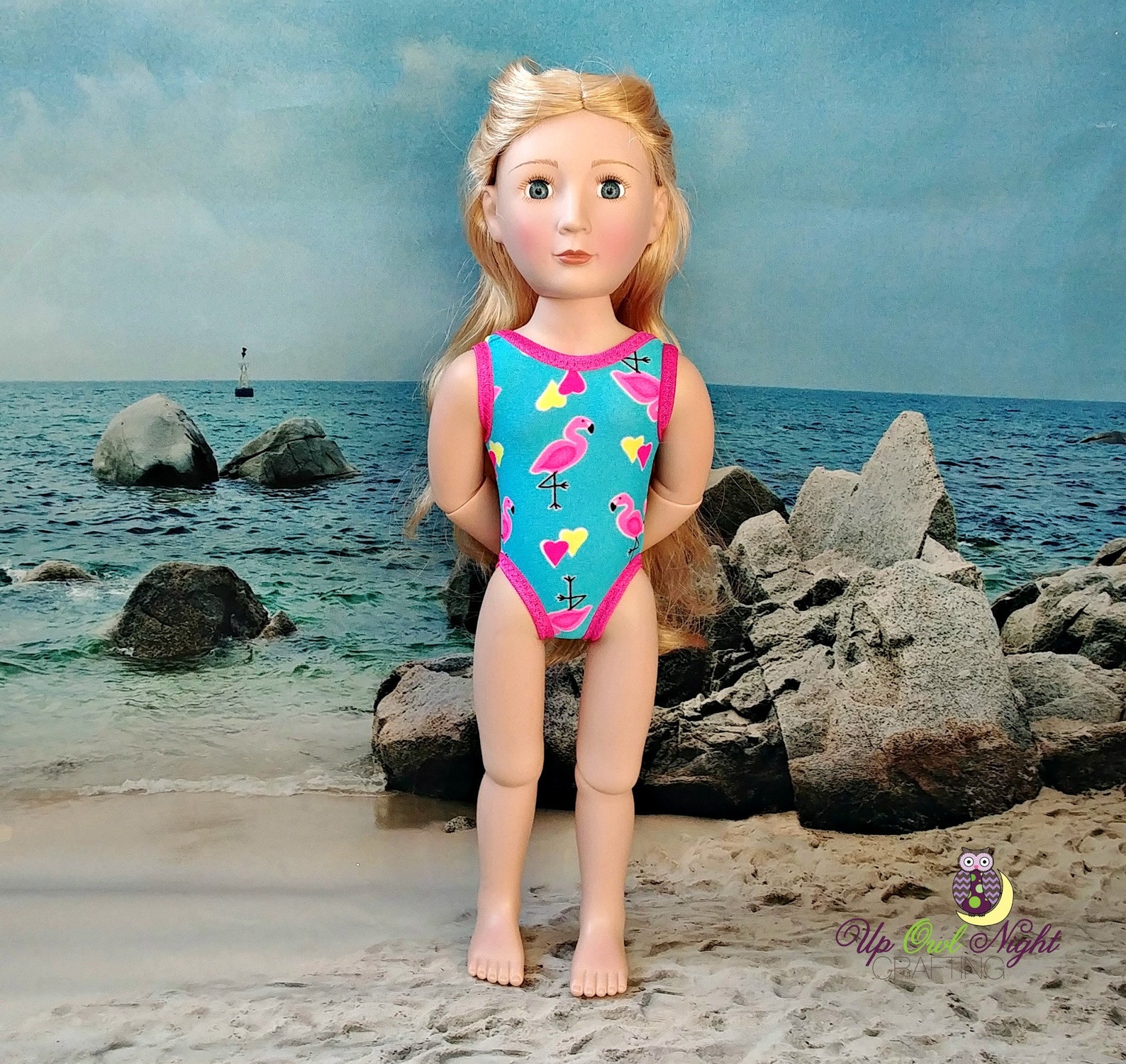 Doll Bathing Suit Swimsuit Flamingo Pattern Fits A Girl - Etsy UK