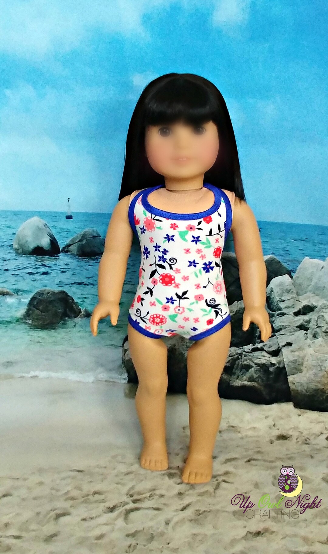 Doll Bathing Suit With Flower Print -- American Made to Fit Your 18 ...