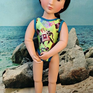Doll Bathing Suit Swimsuit Elephant Print Fits A Girl for All Time - Etsy