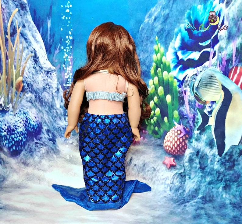 Mermaid Doll Costume Dark Blue American Made to Fit Your - Etsy