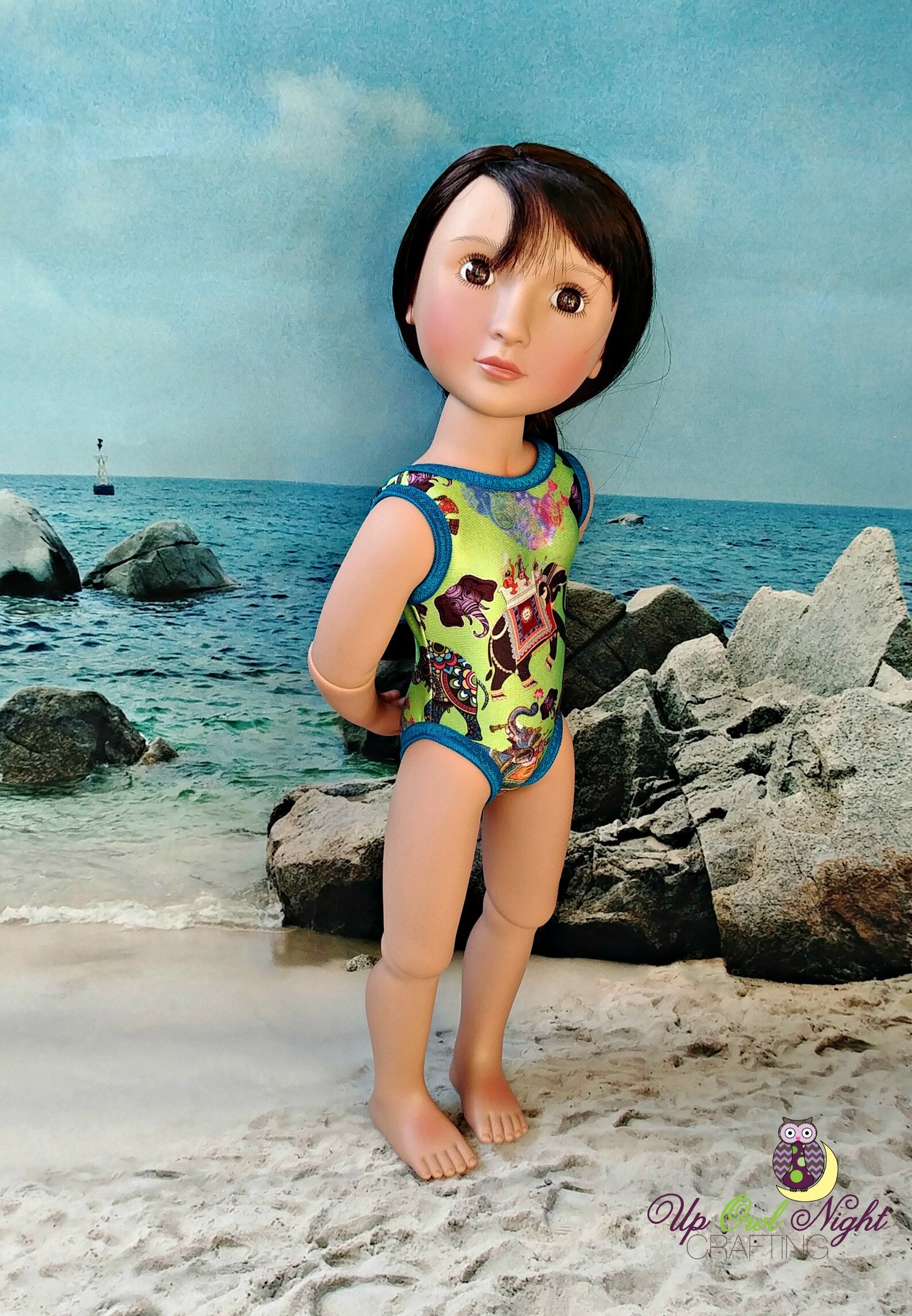 Doll Bathing Suit Swimsuit Elephant Print Fits A Girl - Etsy