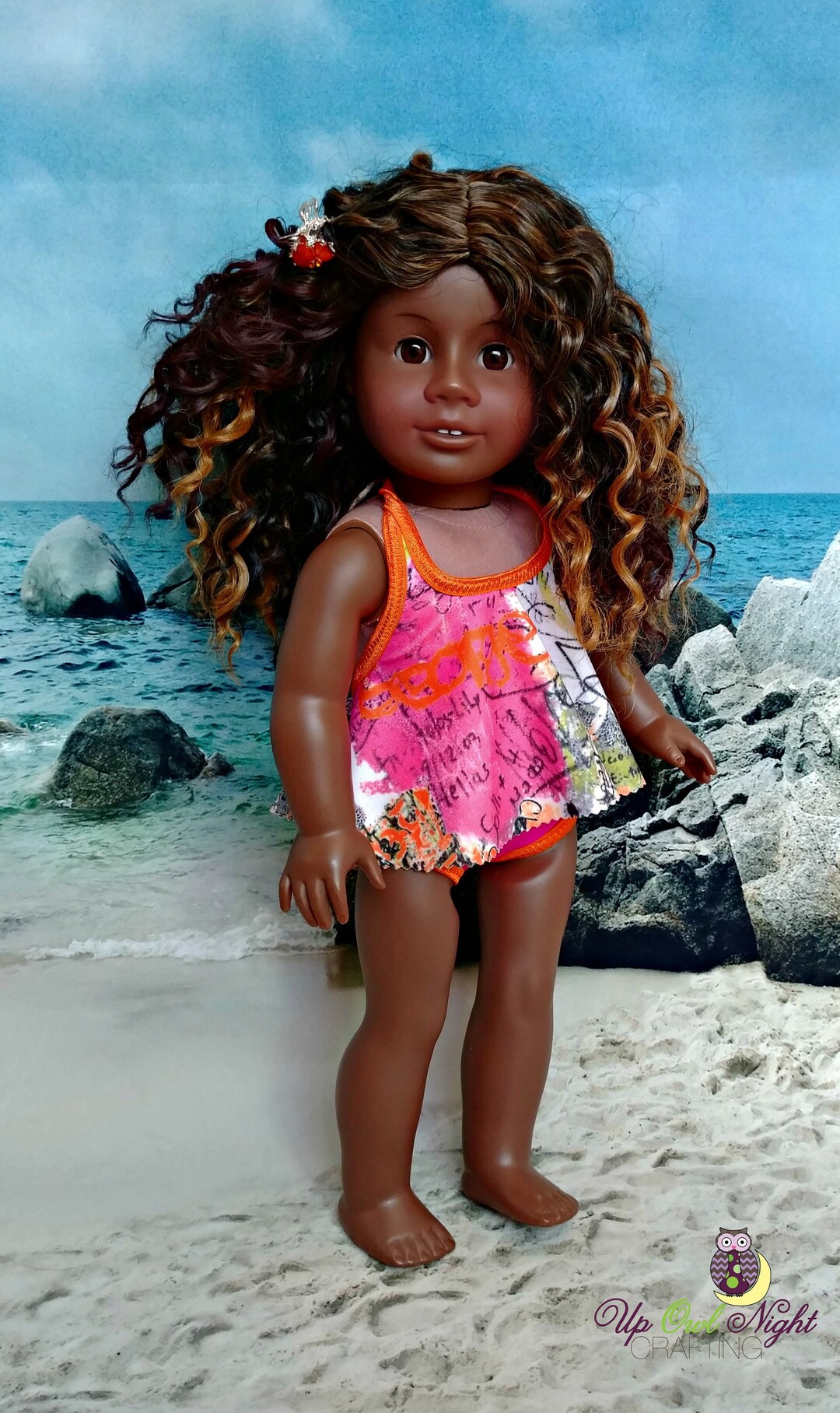 Doll Bathing Suit in Graffiti Print American Made to Fit - Etsy