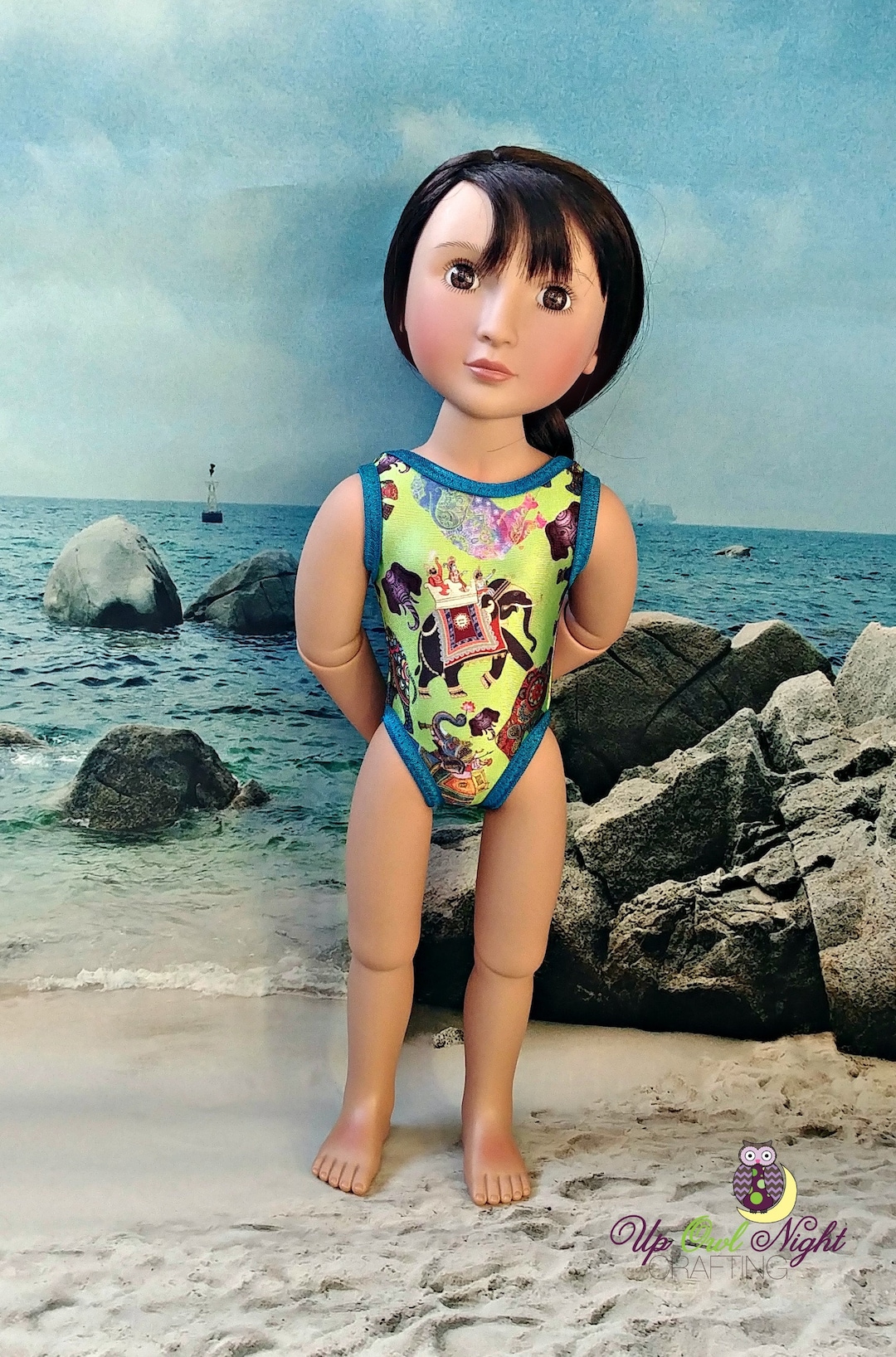 Doll Bathing Suit Swimsuit Elephant Print Fits A Girl for All Time - Etsy