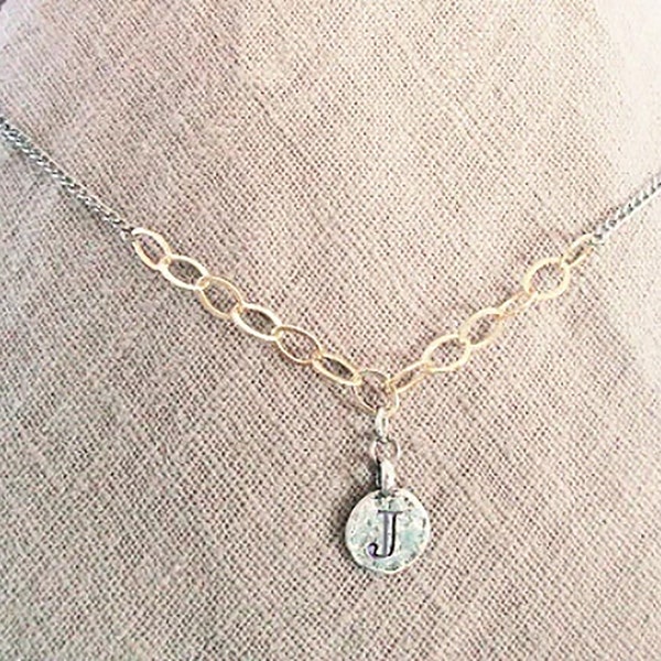 Letter J Necklace - Etsy