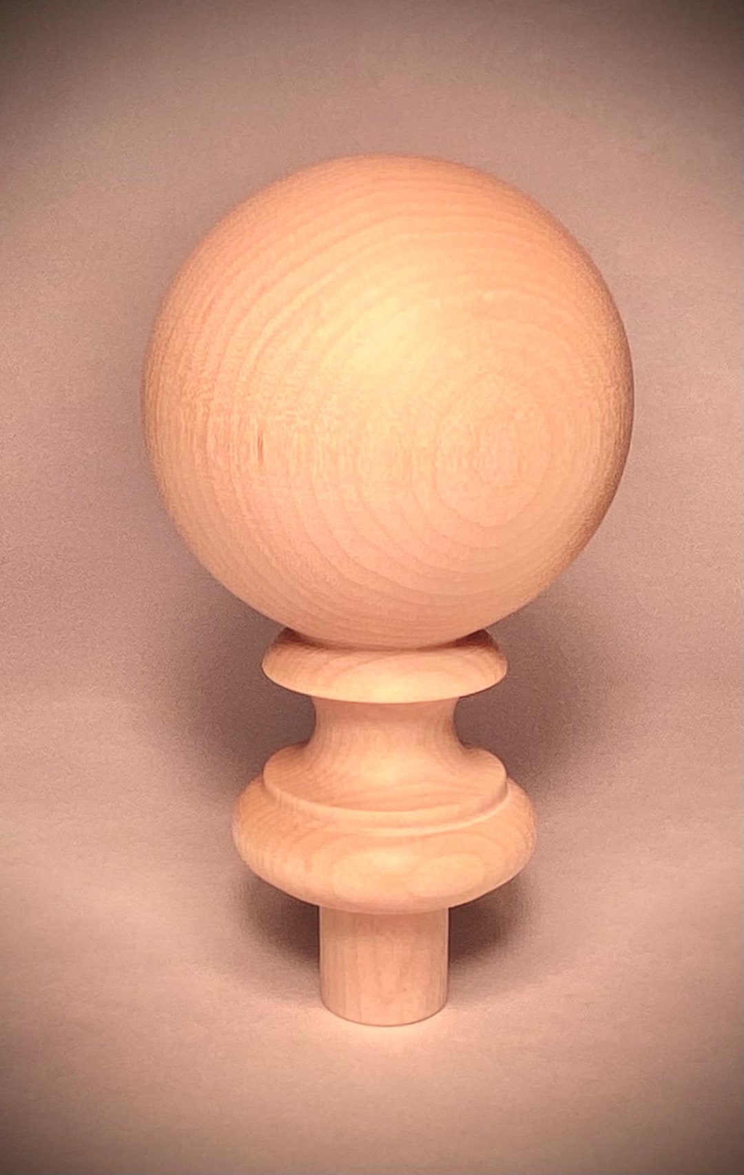 Ball Finial Newel Post Topper 2.70 Inch Ball Diameter Maple Wood With ...