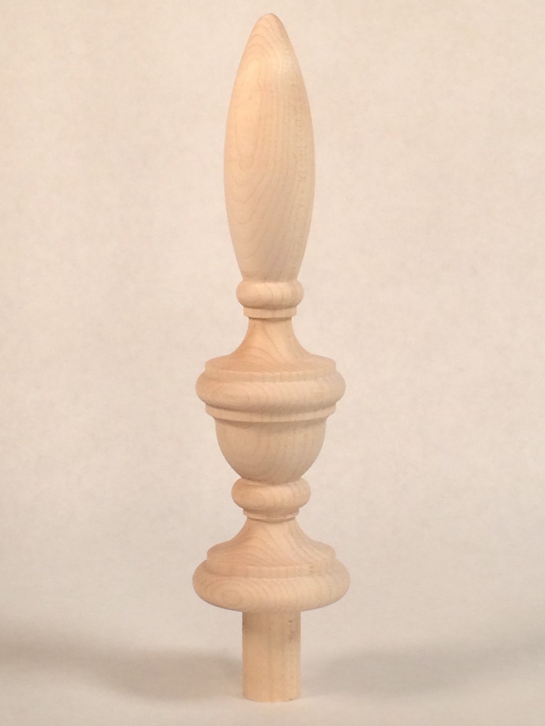 Newel Post Finial Maple Wood Unfinished Cap #TF2 - Etsy