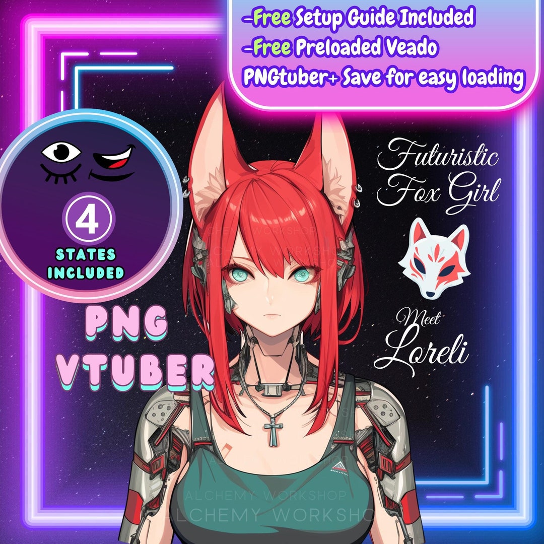 Loreli- Vtuber Avatar for Gaming Streaming | Premade Png Tuber Model ...