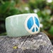 Ocean Peace Symbol Adjustable Wood Ring - Etsy